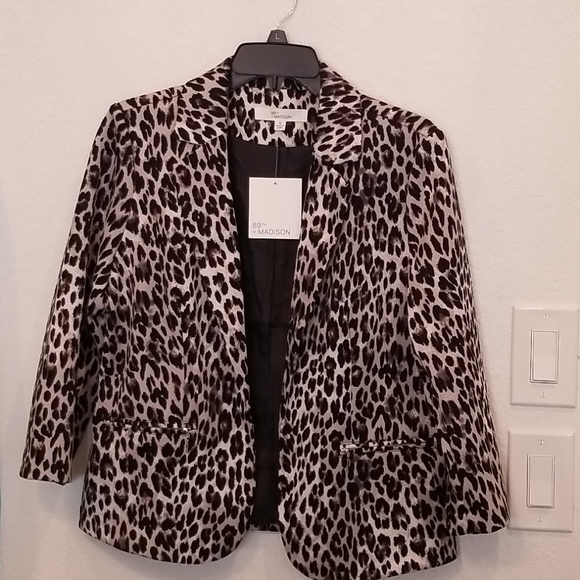 89th & Madison | Jackets & Coats | Leopard Suit Jacket | Poshmark